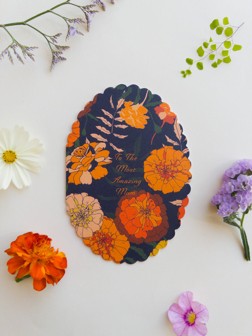 'To The Most Amazing Mum' Scalloped edge Card – This On Paper